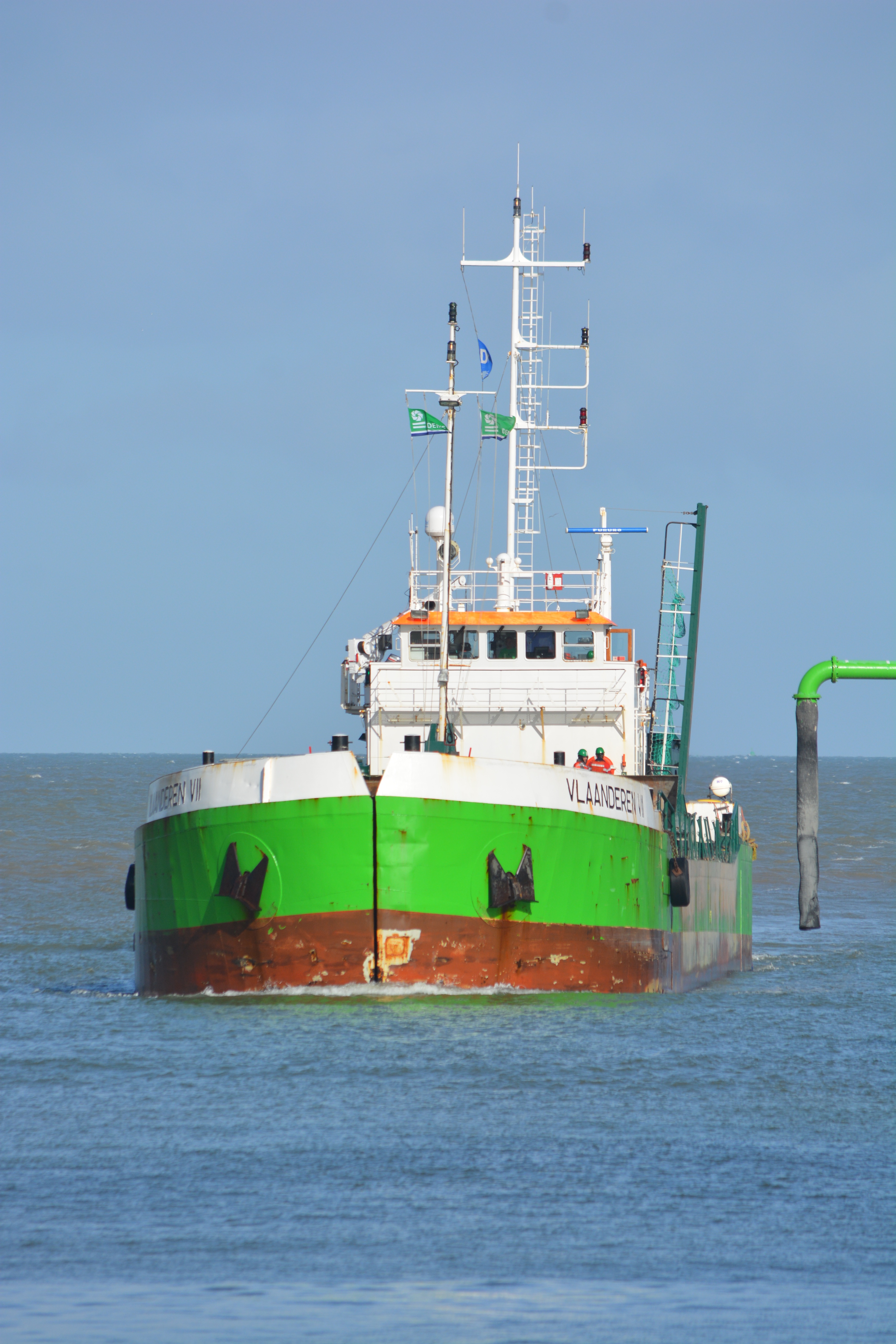 Colored ship at sea free image download