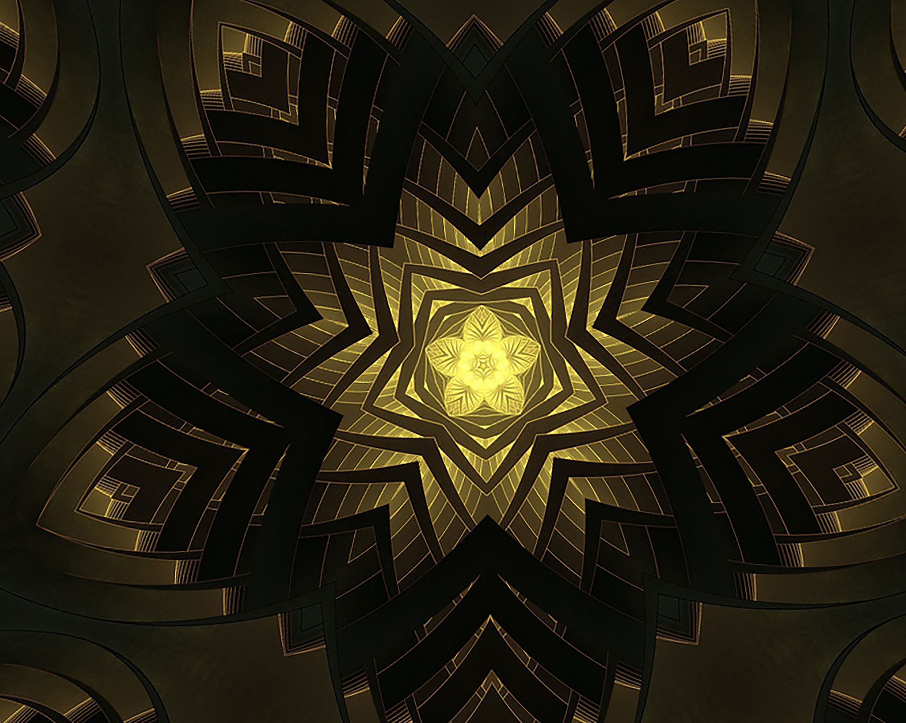 Etched metal fractal abstract free image download