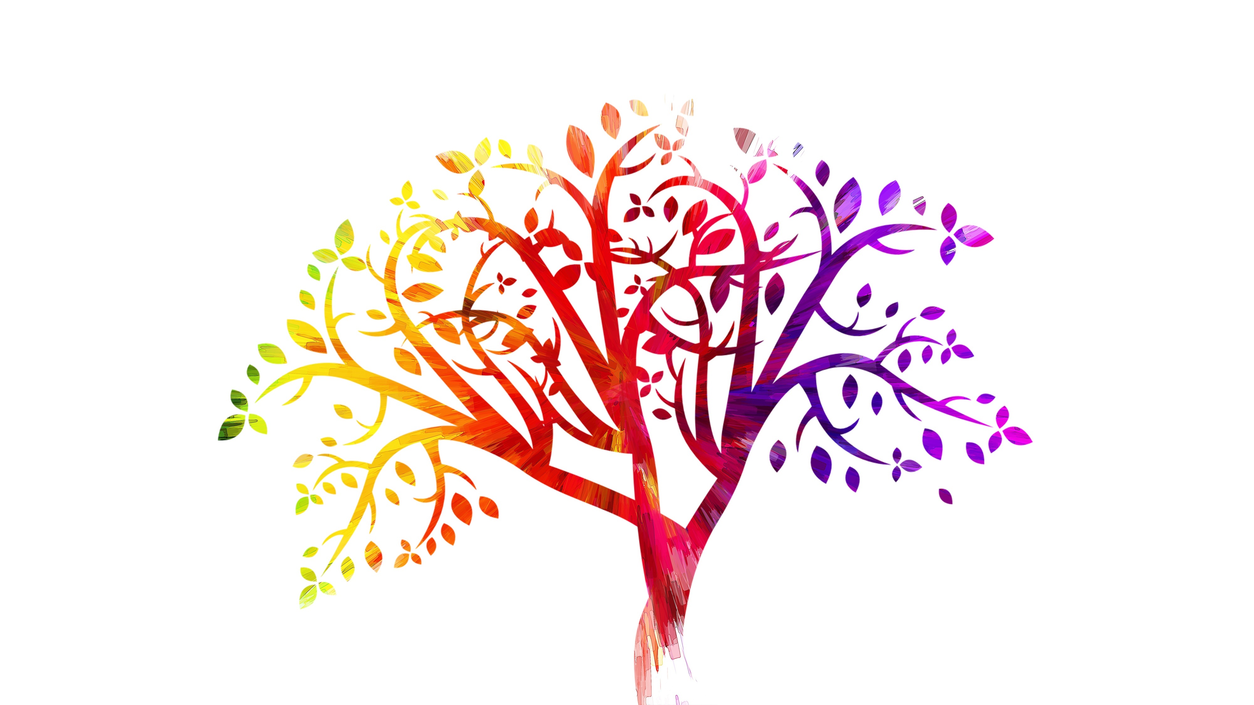 Tree colored design free image download