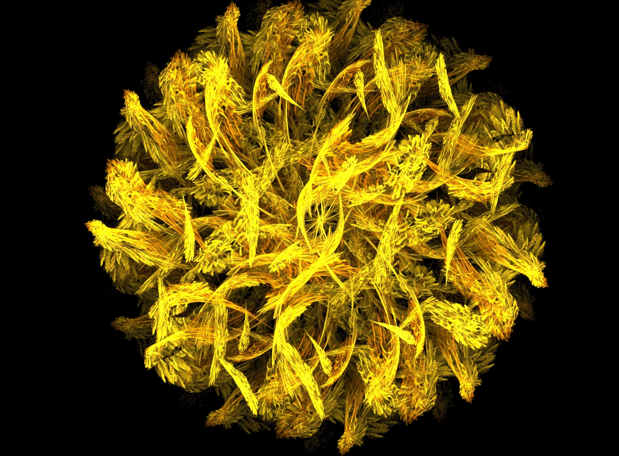 Abstract fractal sphere dandelion free image download