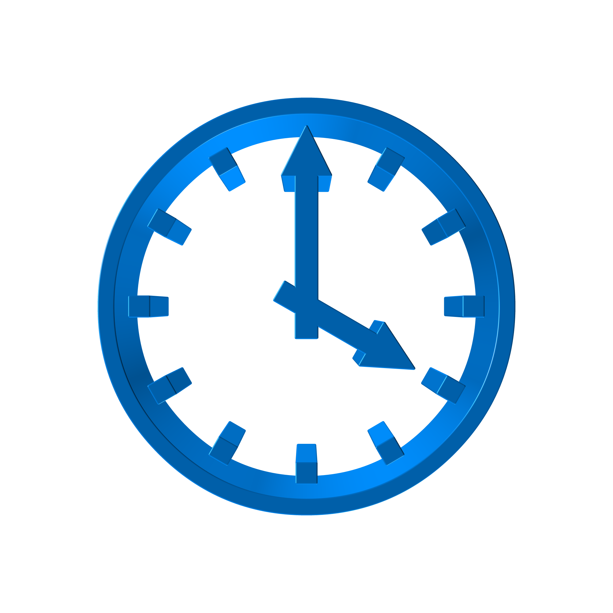 Blue clock icon free image download