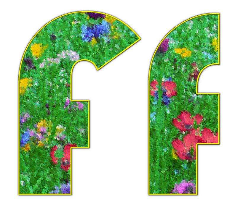 Letter alphabet font spring meadow free image download