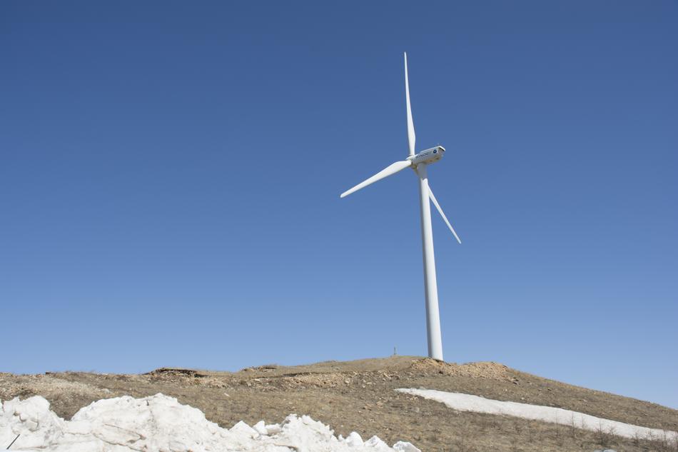 Windmill Blue Sky White free image download