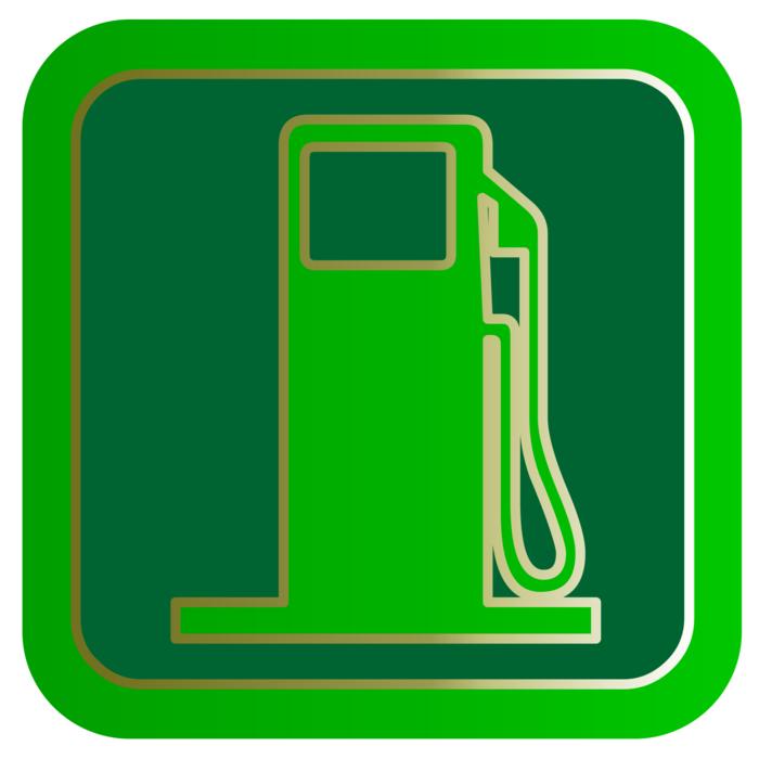 Gas button symbol green web sign free image download