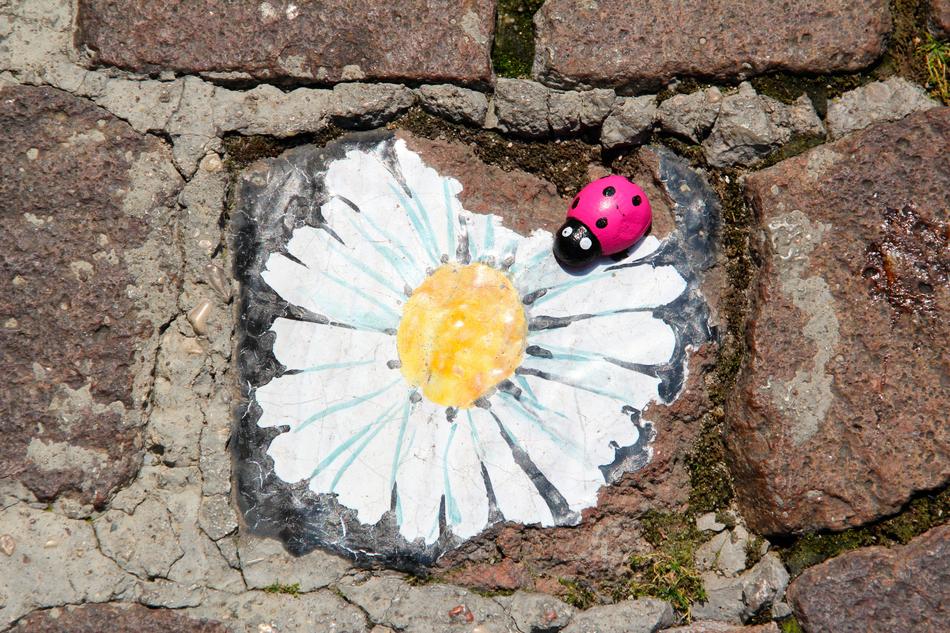 Margarite art on Paving Stone free image download