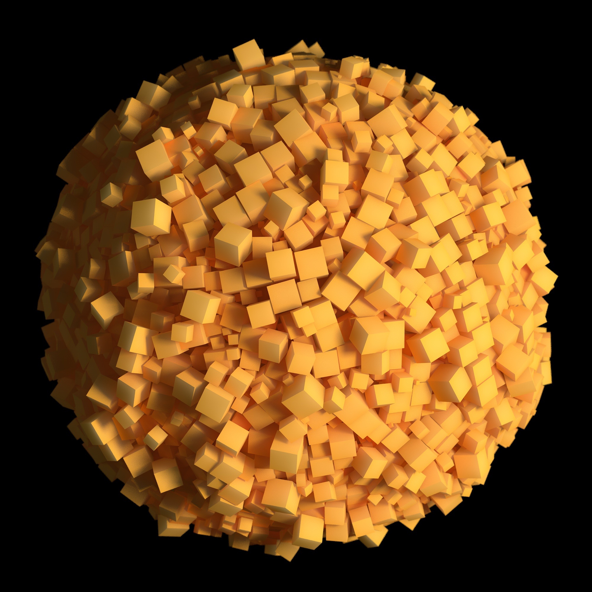 Ball cube design orange modern 3d free image download
