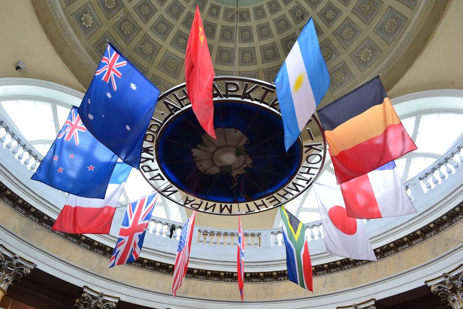 Friendly flags on the ceiling free image download