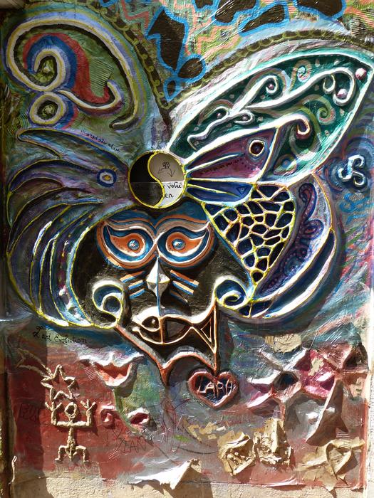 Relief art on a metal wall free image download