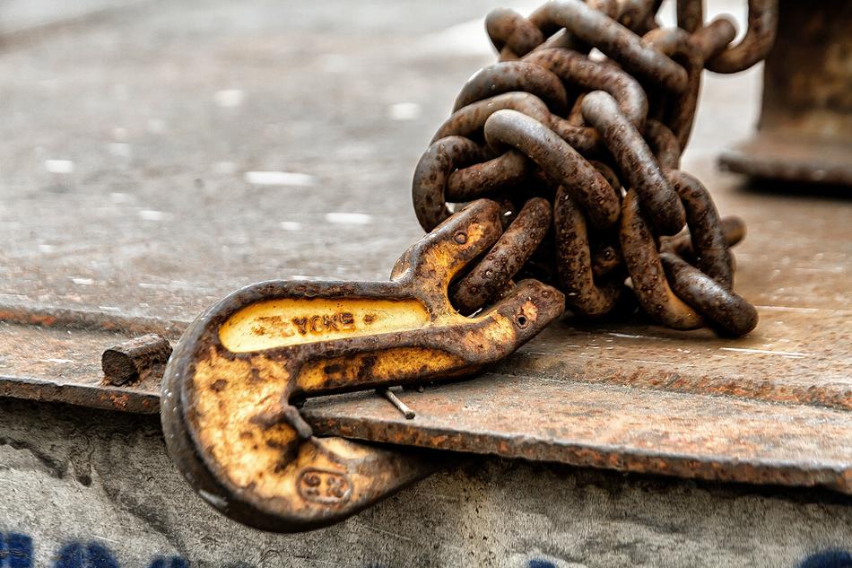 Iron rusty hook and chain free image download