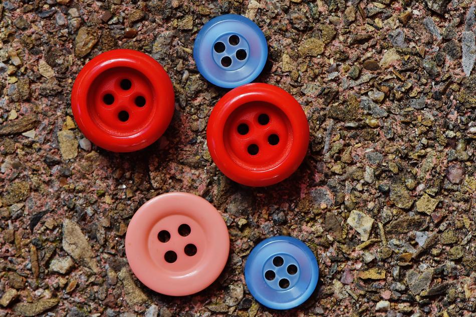Buttons 4 Holes Colorful macro free image download