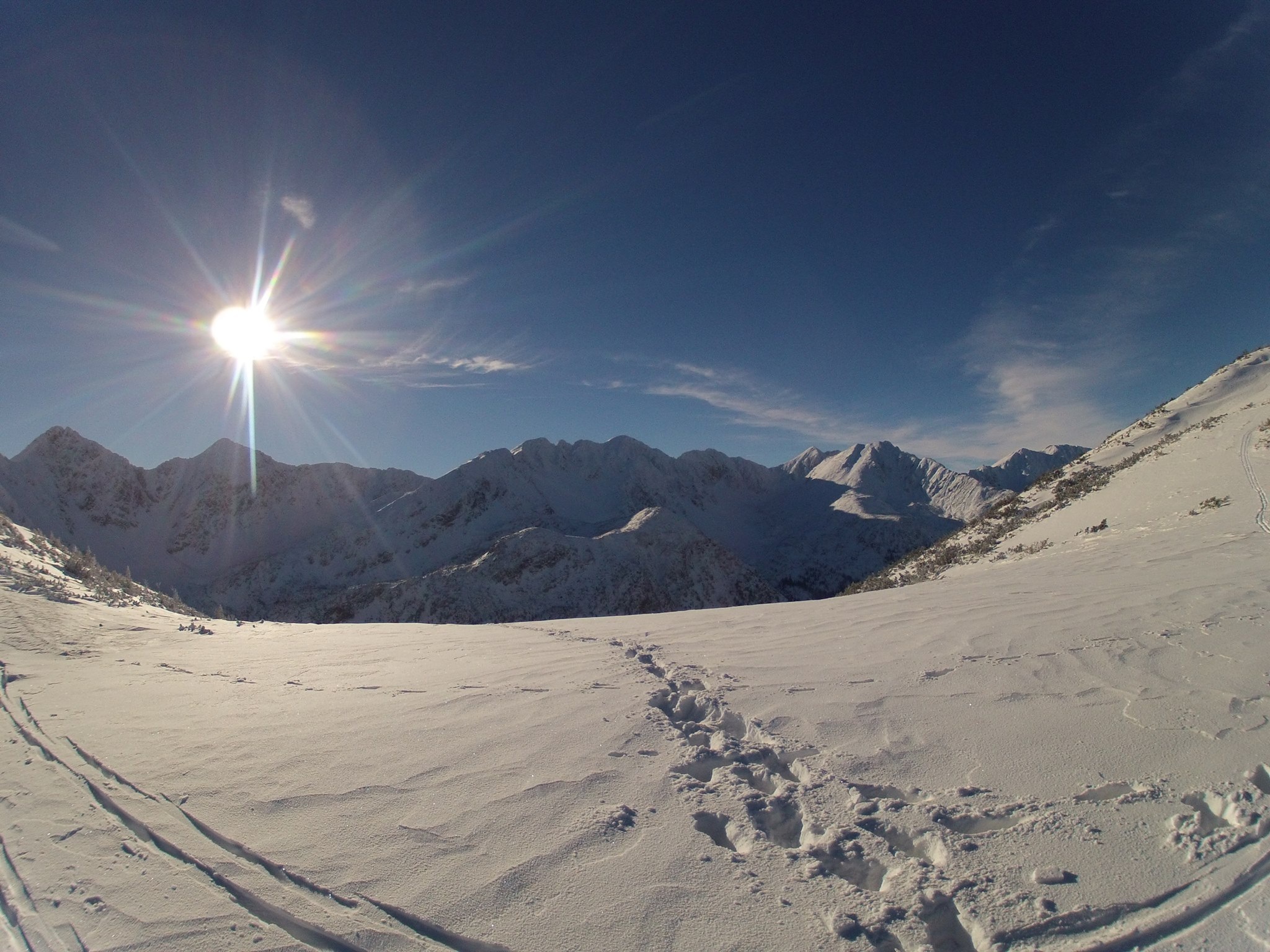 Mountains snow sun view free image download