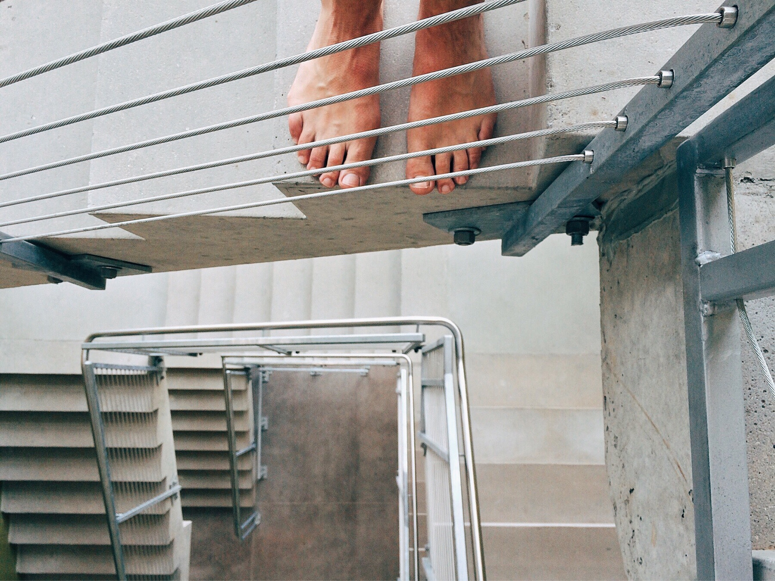 Human feet on a ladder free image download