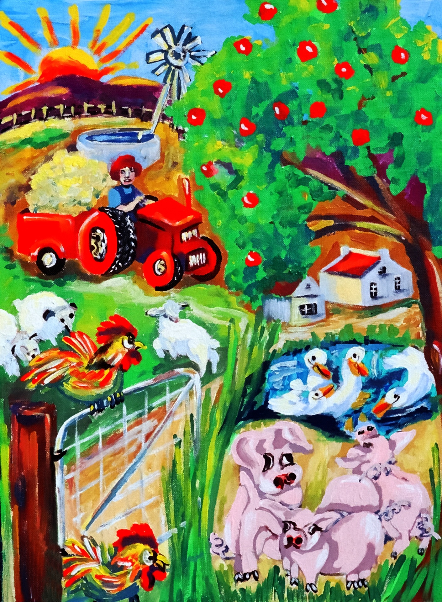 Painted picture acrylic paint free image download