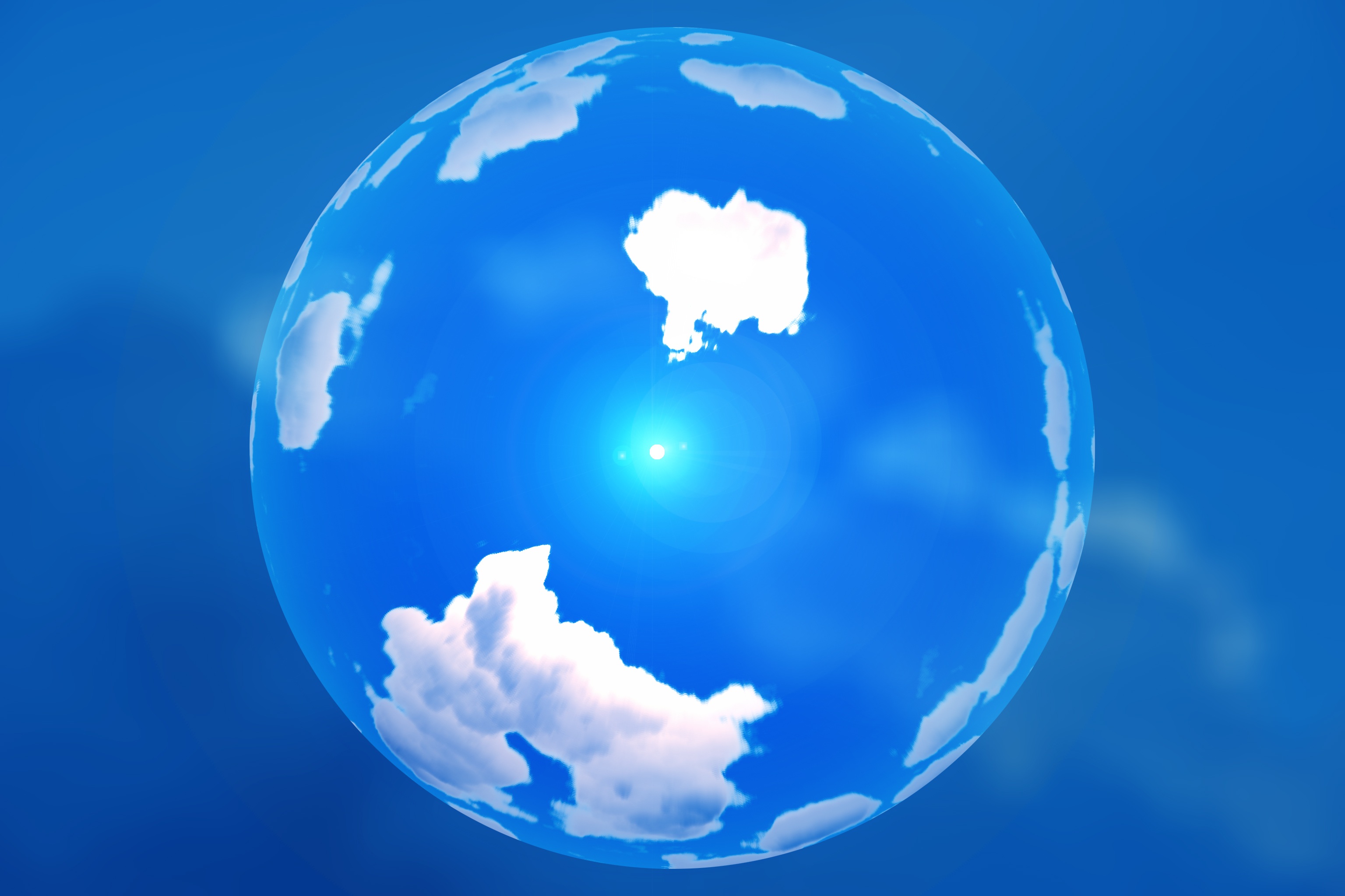 Clouds ball round sky blue free image download