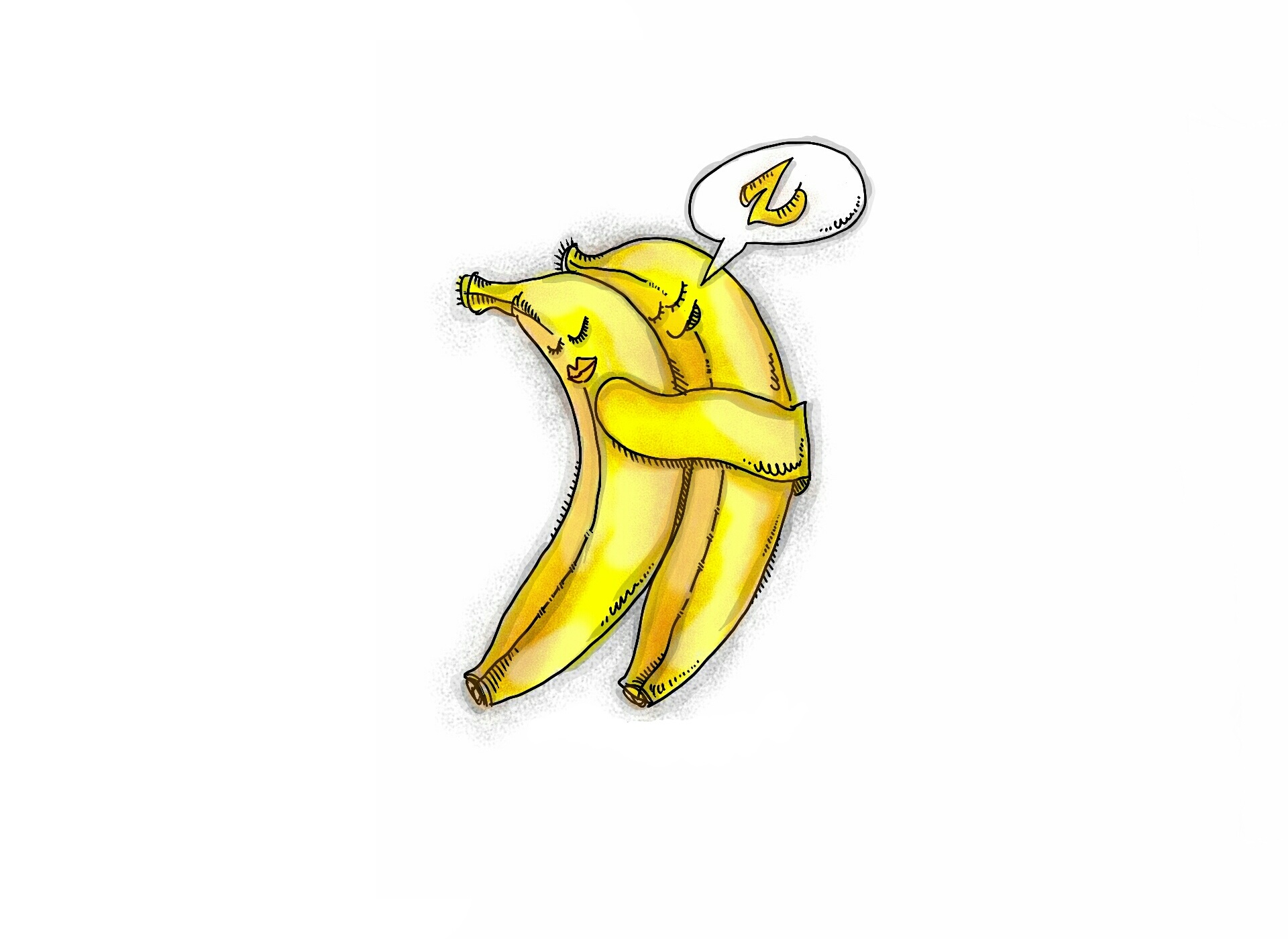 Bananas sleep couple free image download