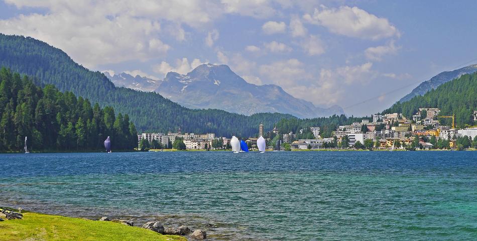 Lake St Moritz Engadin High Valley free image download