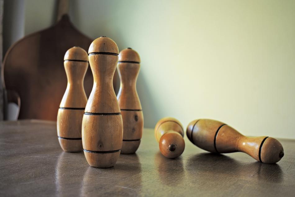 Wooden pins on the table free image download