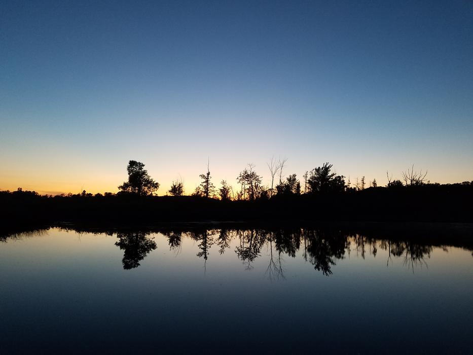 Sunset over Lake coast Shadow free image download