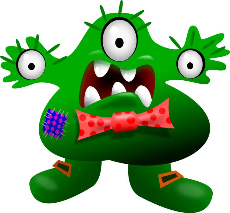 Green monster in a butterfly free image download