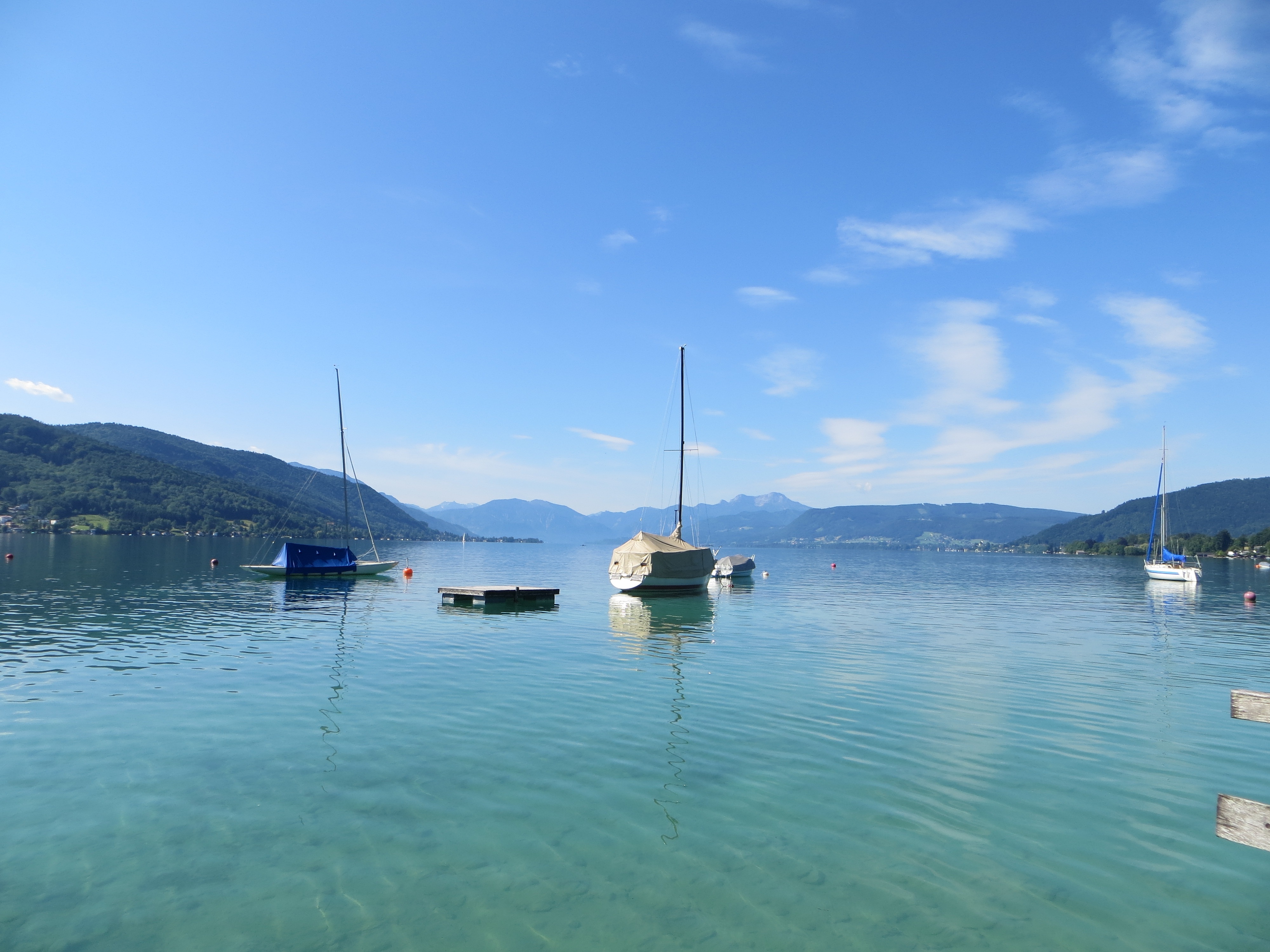 Austria Lake Boat in port free image download