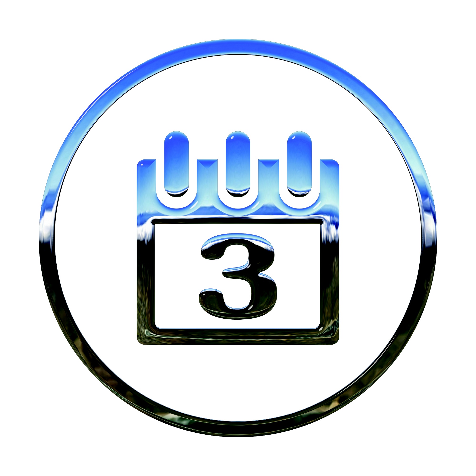 Calendar icon in a circle free image download