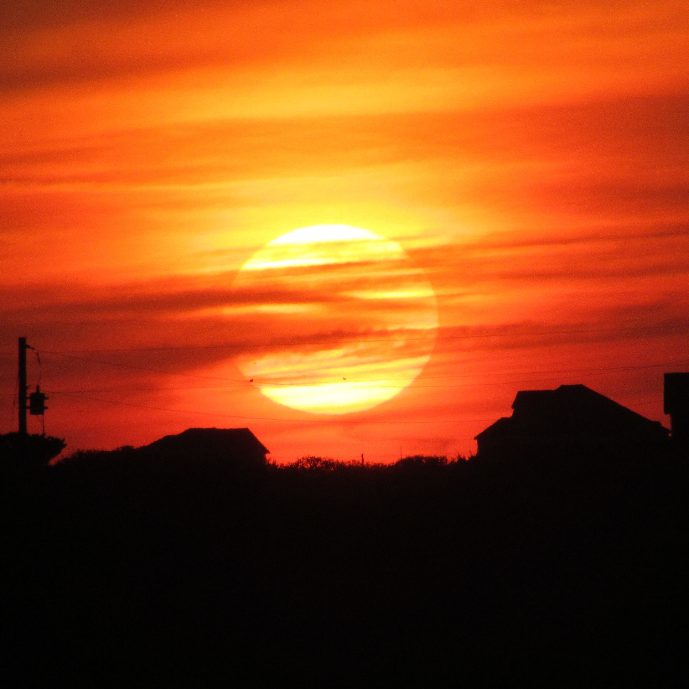 Sunset Landscape Silhouettes free image download