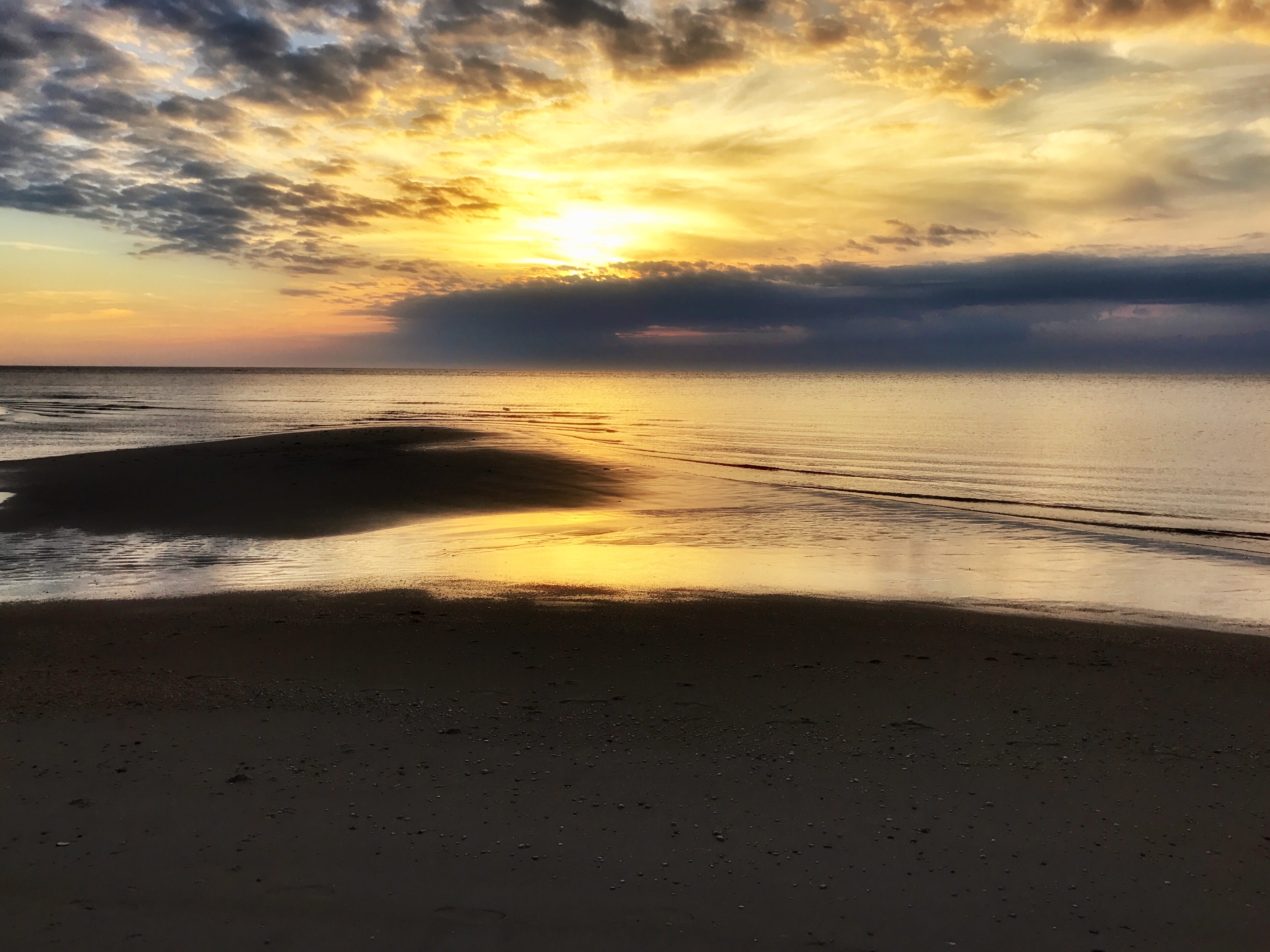 Golden Sunset Clouds Night free image download