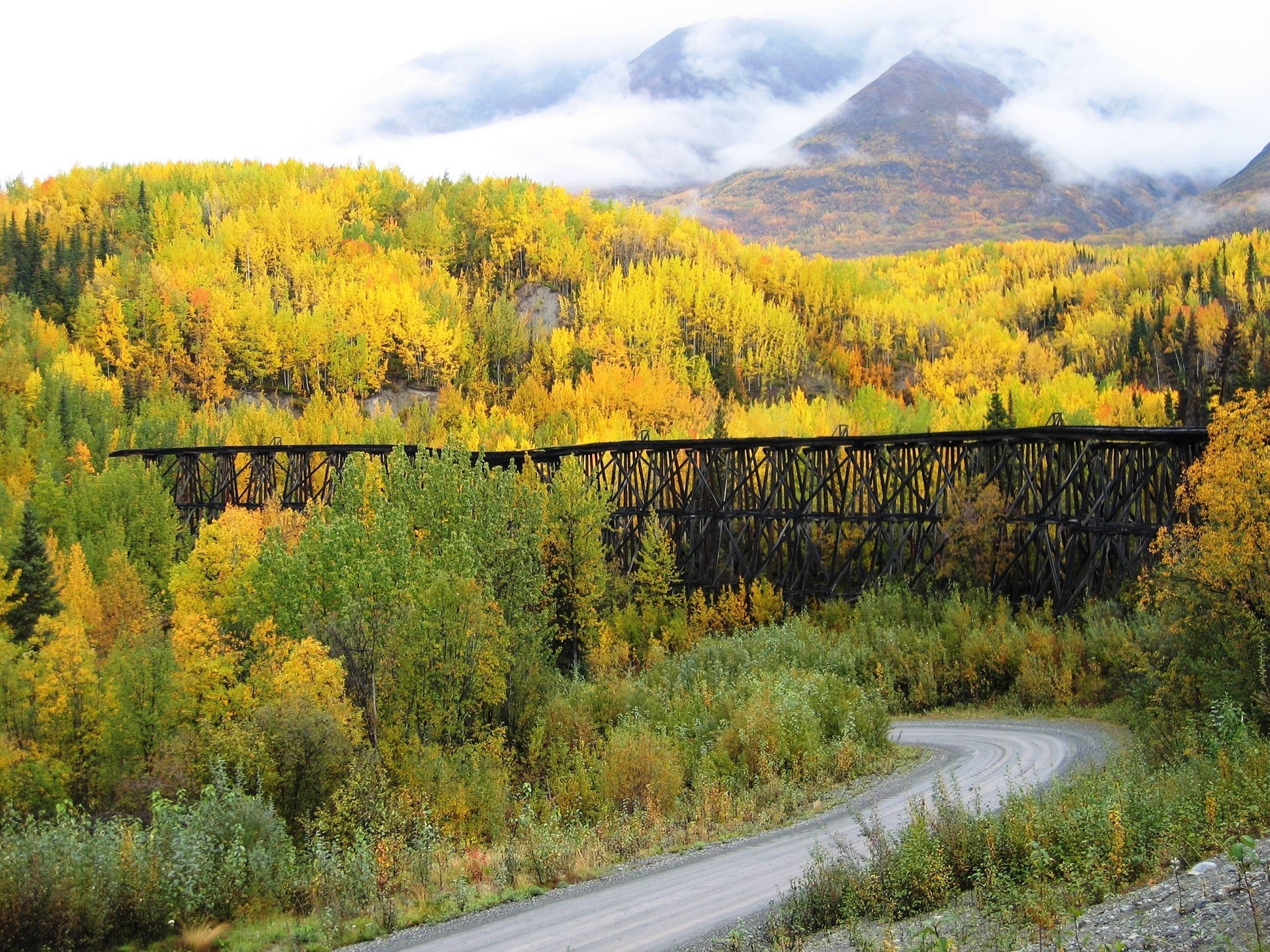 Landscape Autumn Bridge St Elias free image download