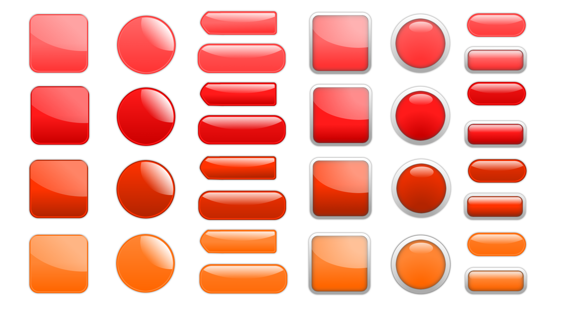 Button icon oblong square round free image download