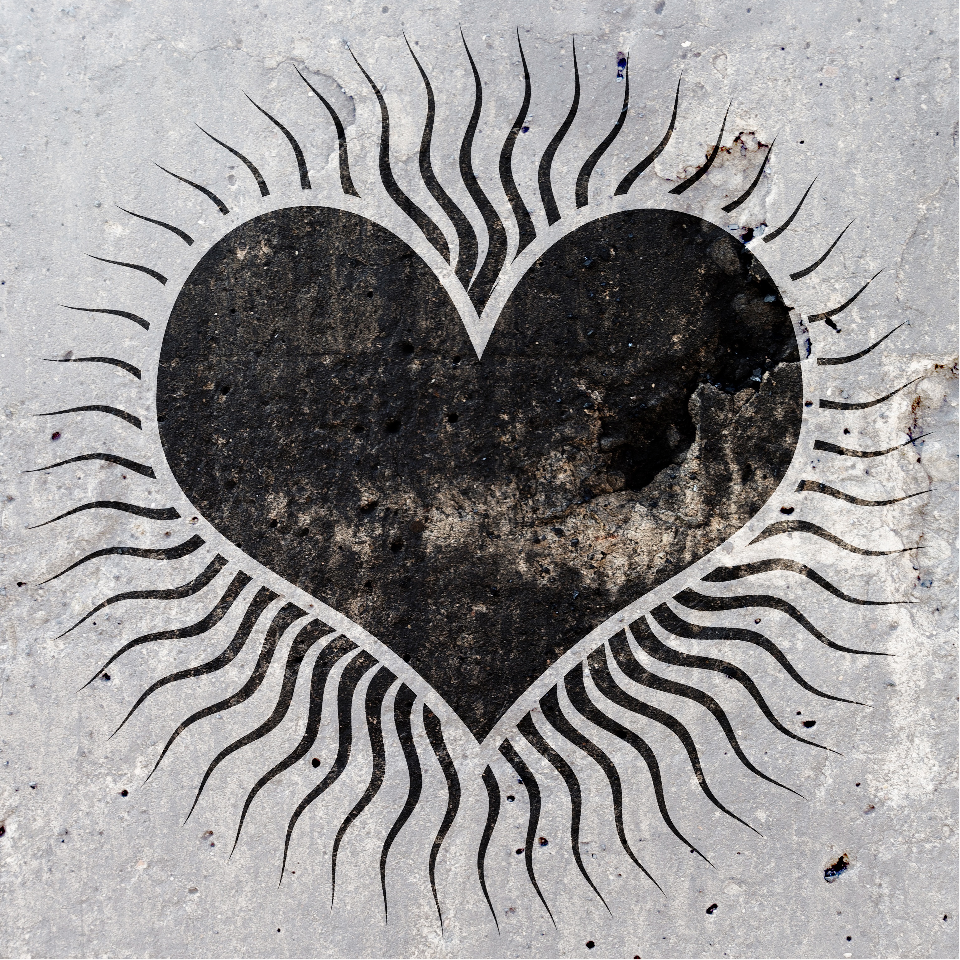 Heart logo vintage grunge free image download