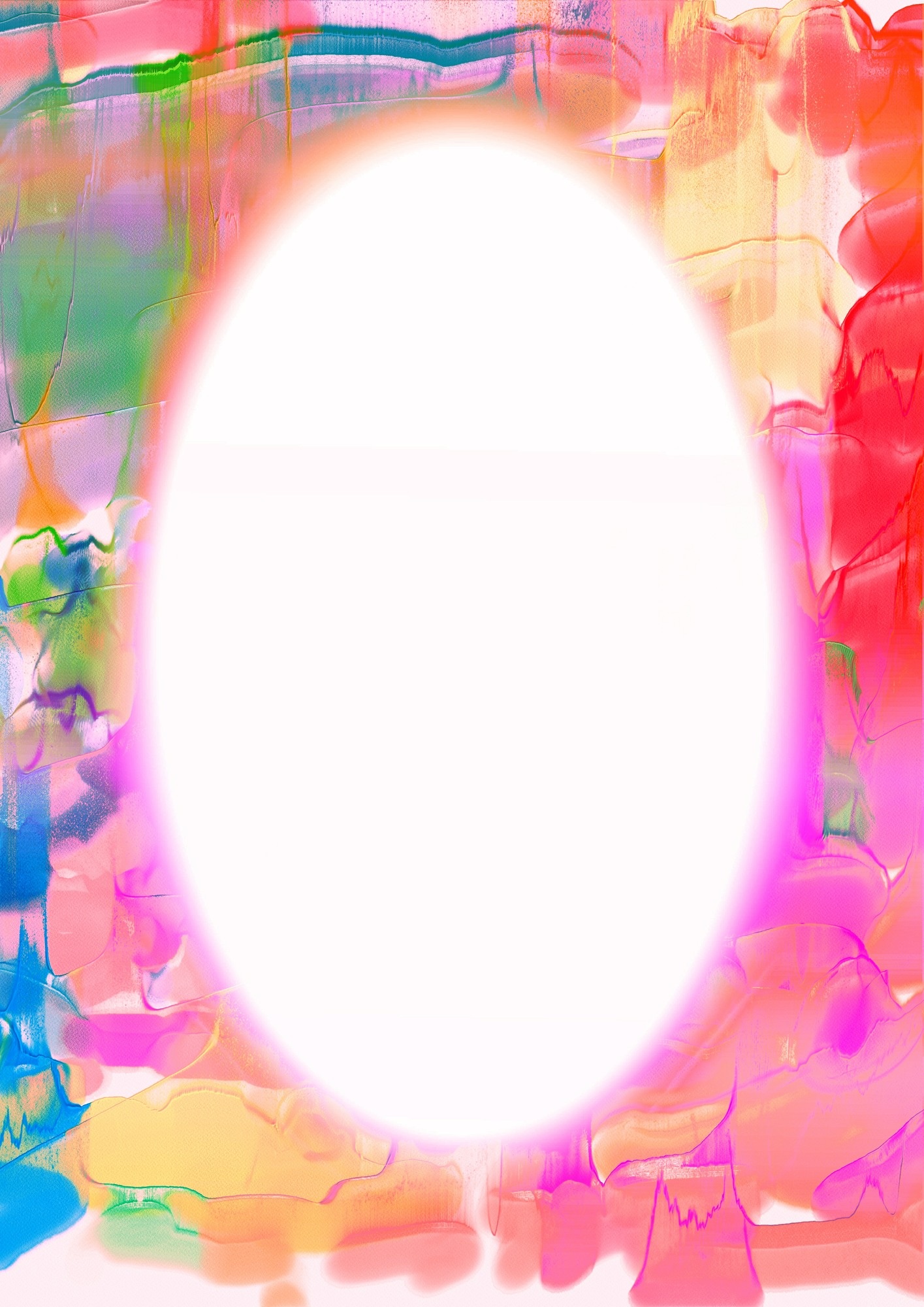 Colorful oval photo frame free image download