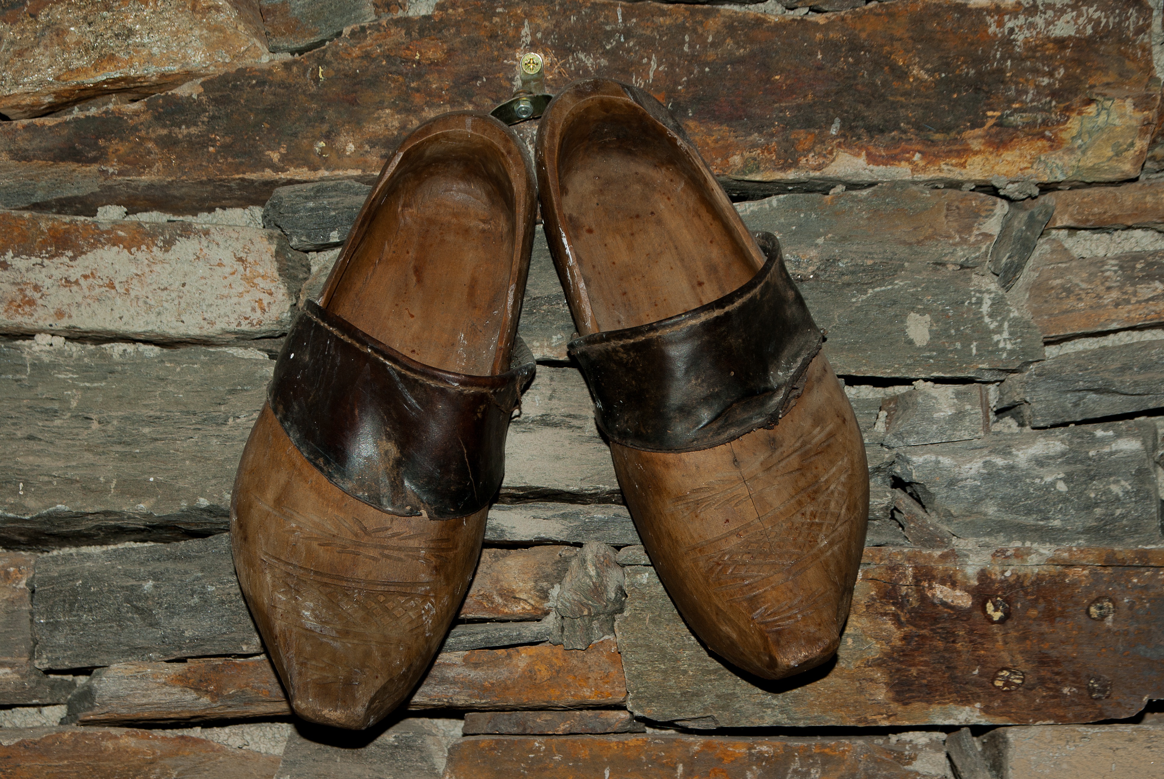 Wooden boots on the floor free image download