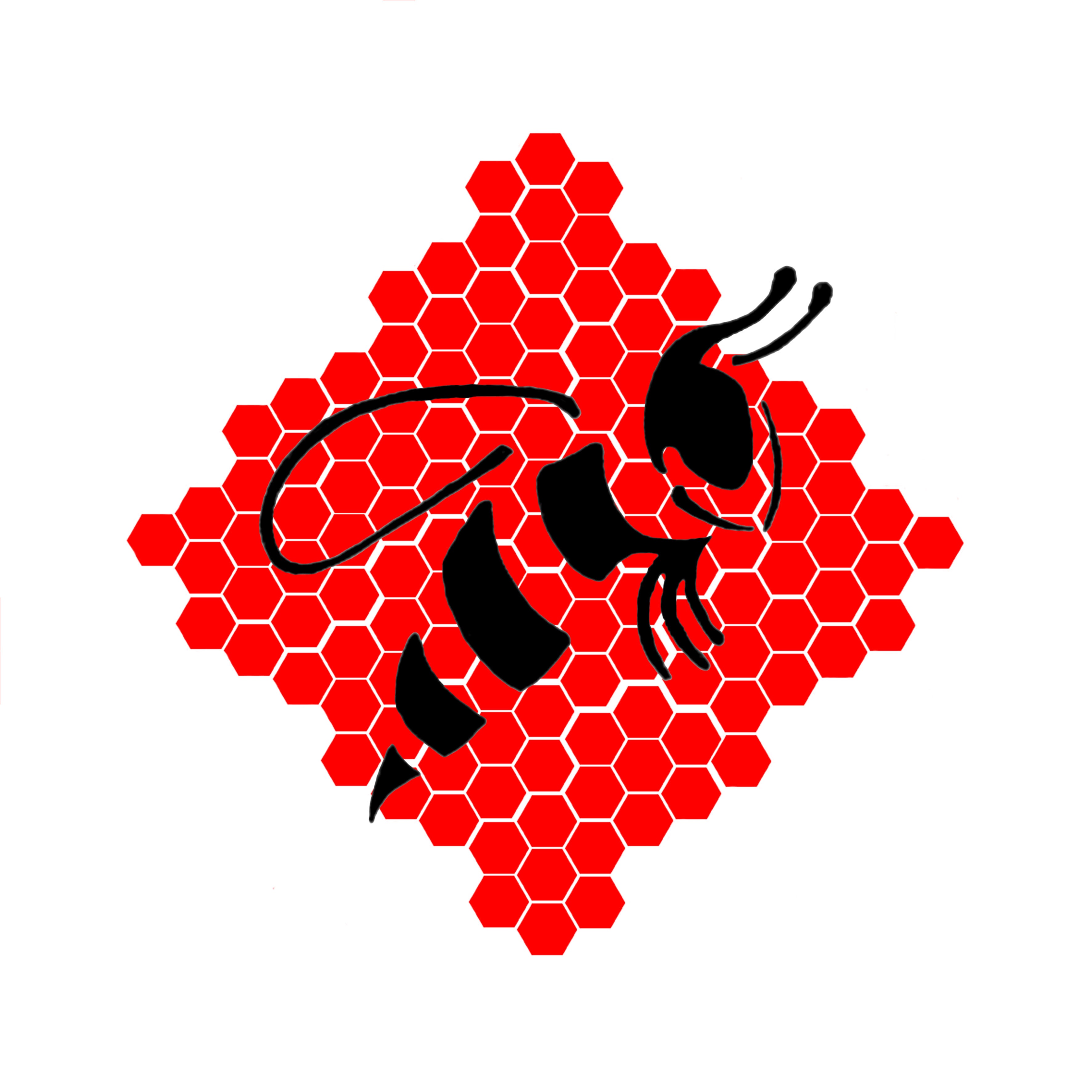 Bee logo honeycomb red wasp honey free image download