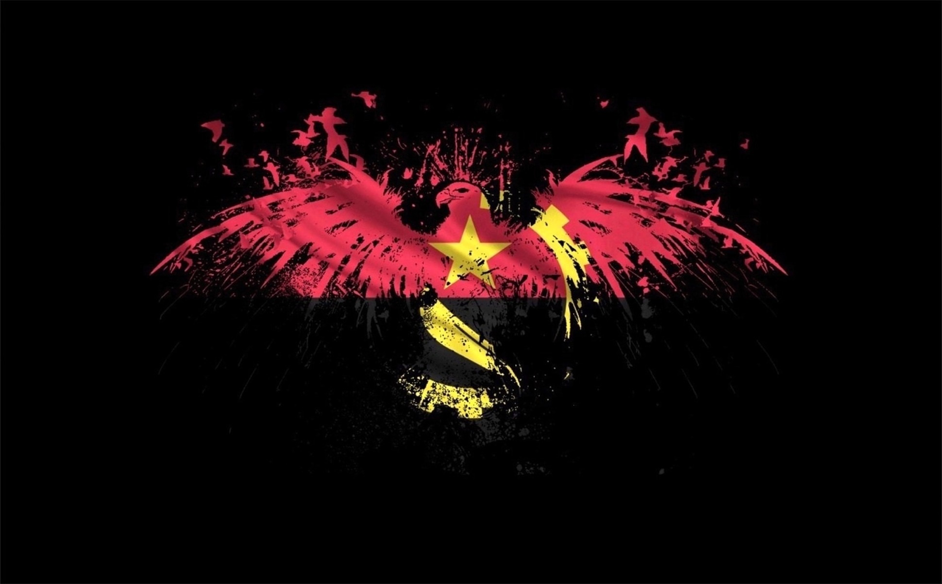 Eagle angola flag shield logo free image download
