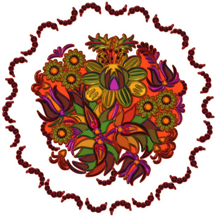 Mandala filigree metallizer art free image download