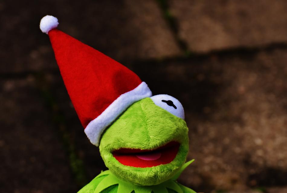 Kermit Frog Christmas Santa hat free image download