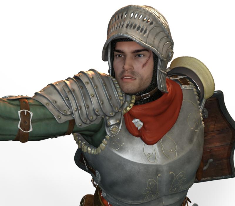 Knight portrait wound injury free image download