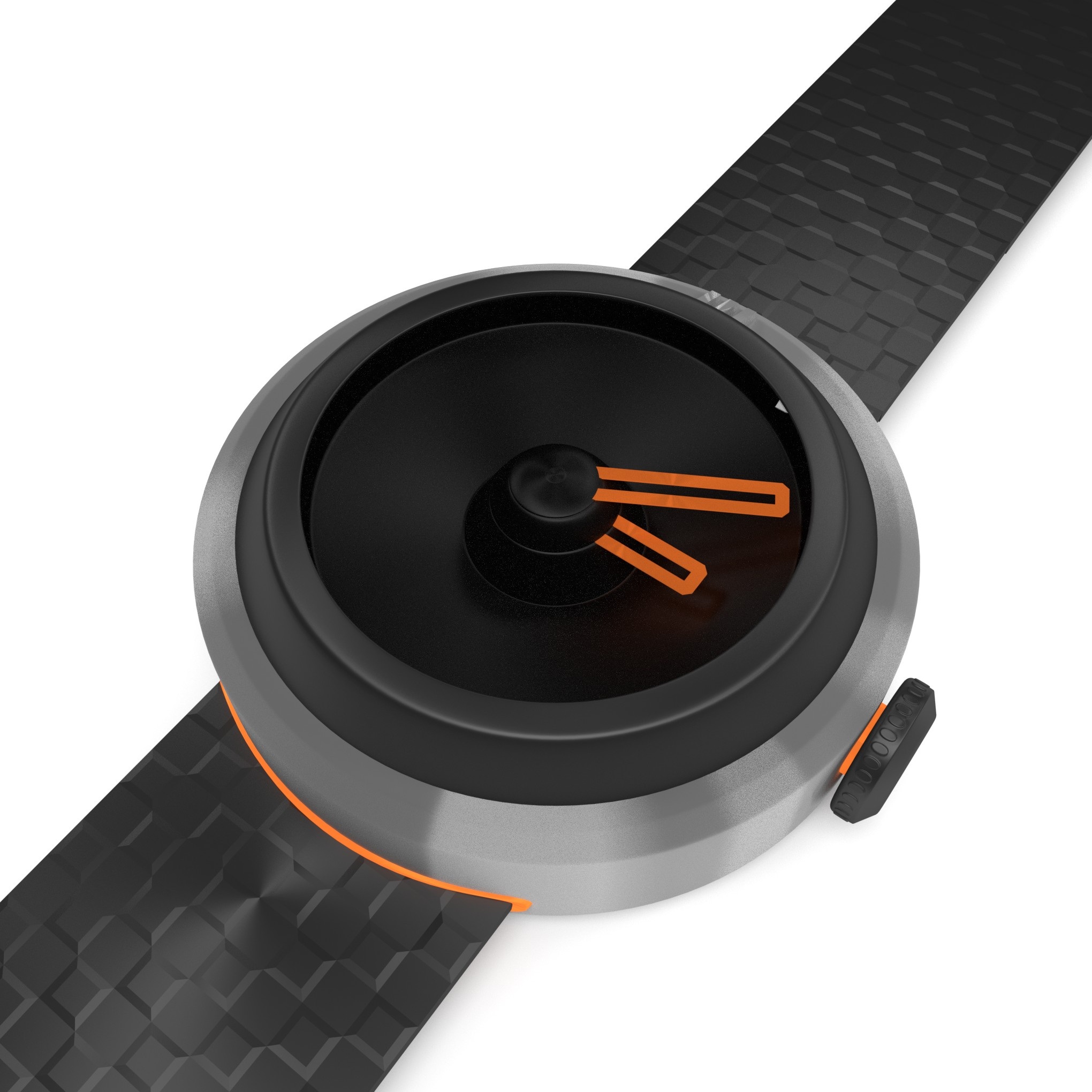 Watch 3d rendering metallic silver free image download