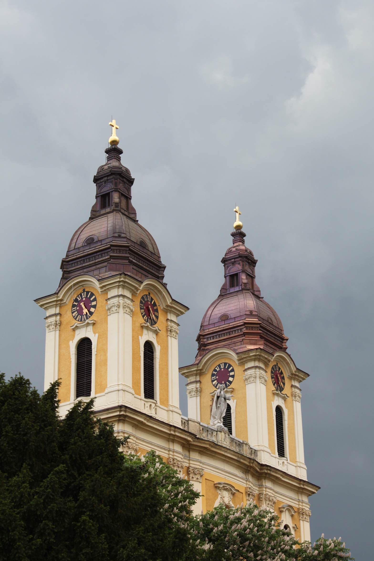 Temple towers by the tree free image download