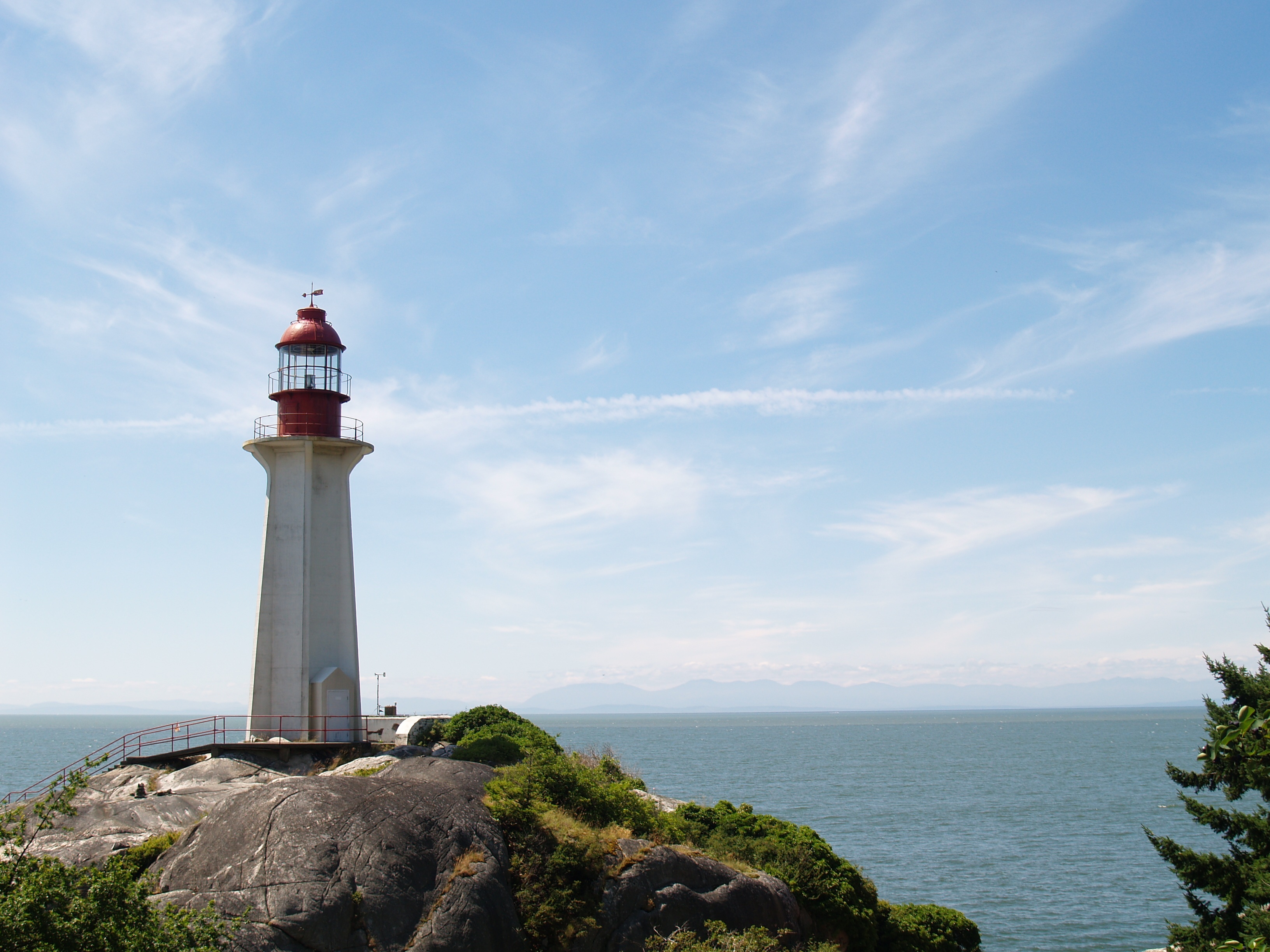 Lighthouse Sky Ocean Vancouver free image download