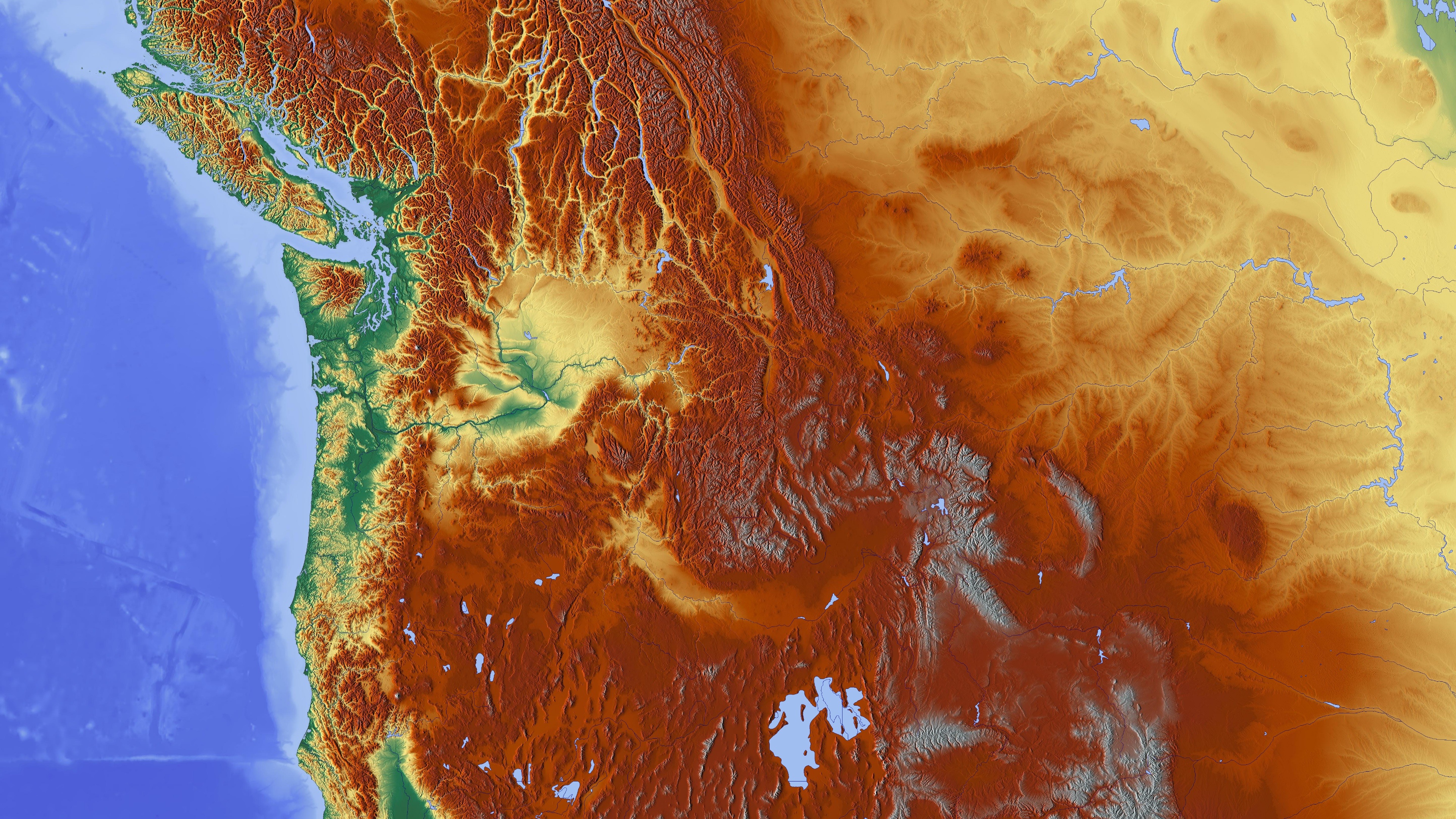 North america map relief map free image download