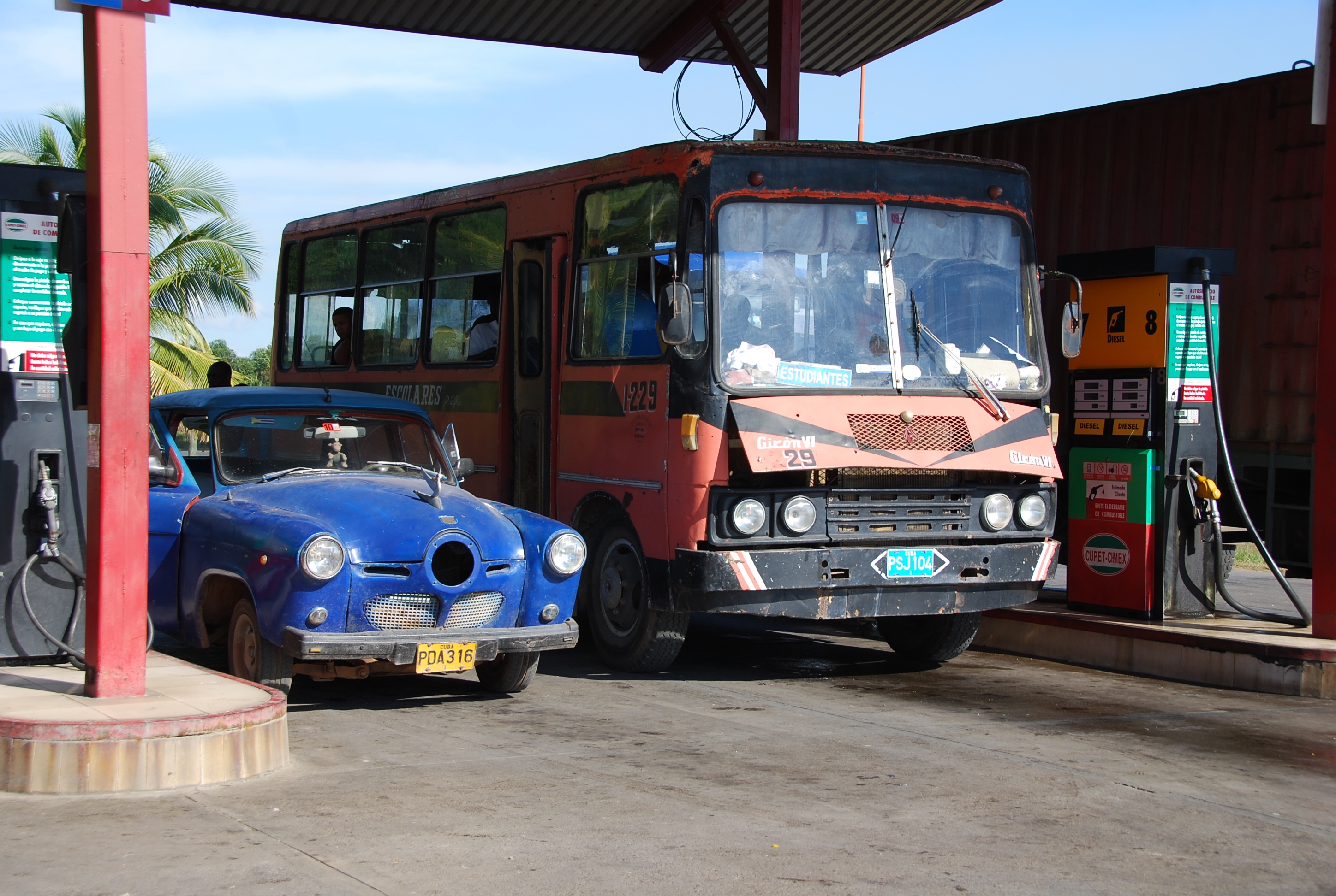 Gas Station Bus Diesel Fuel free image download