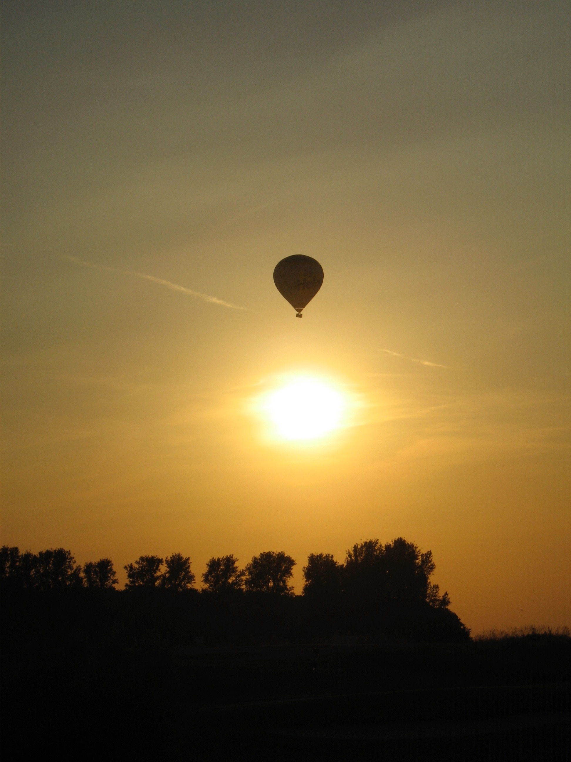 Hot Air Balloon Sun Backlighting free image download