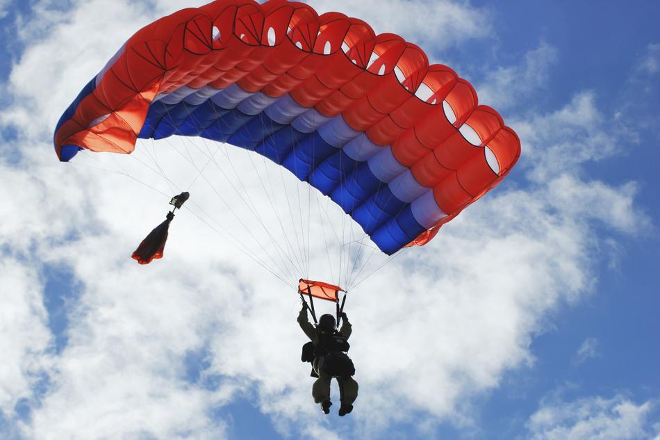 Firefighter Jumping Parachute free image download