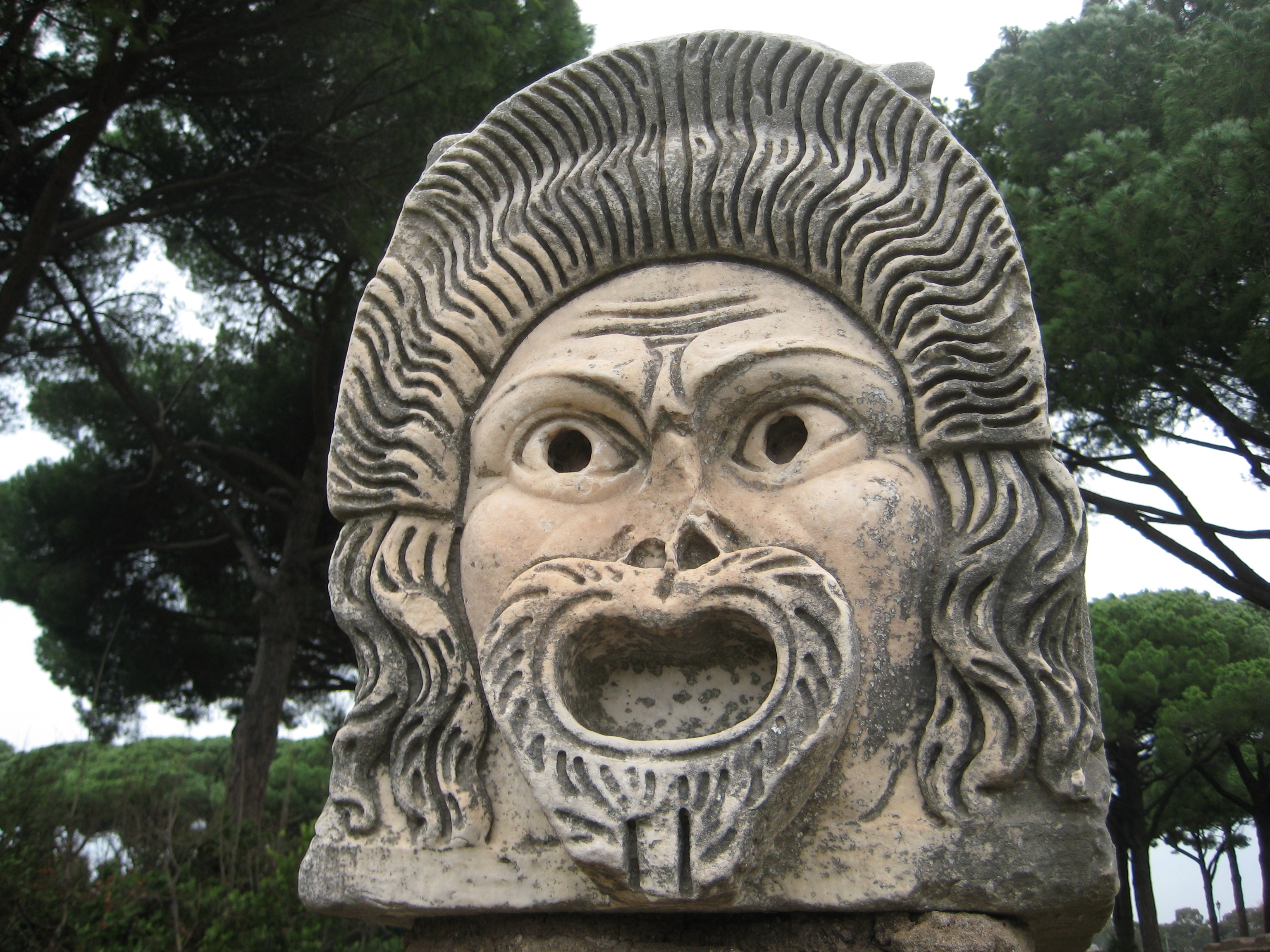 Roman stone face free image download