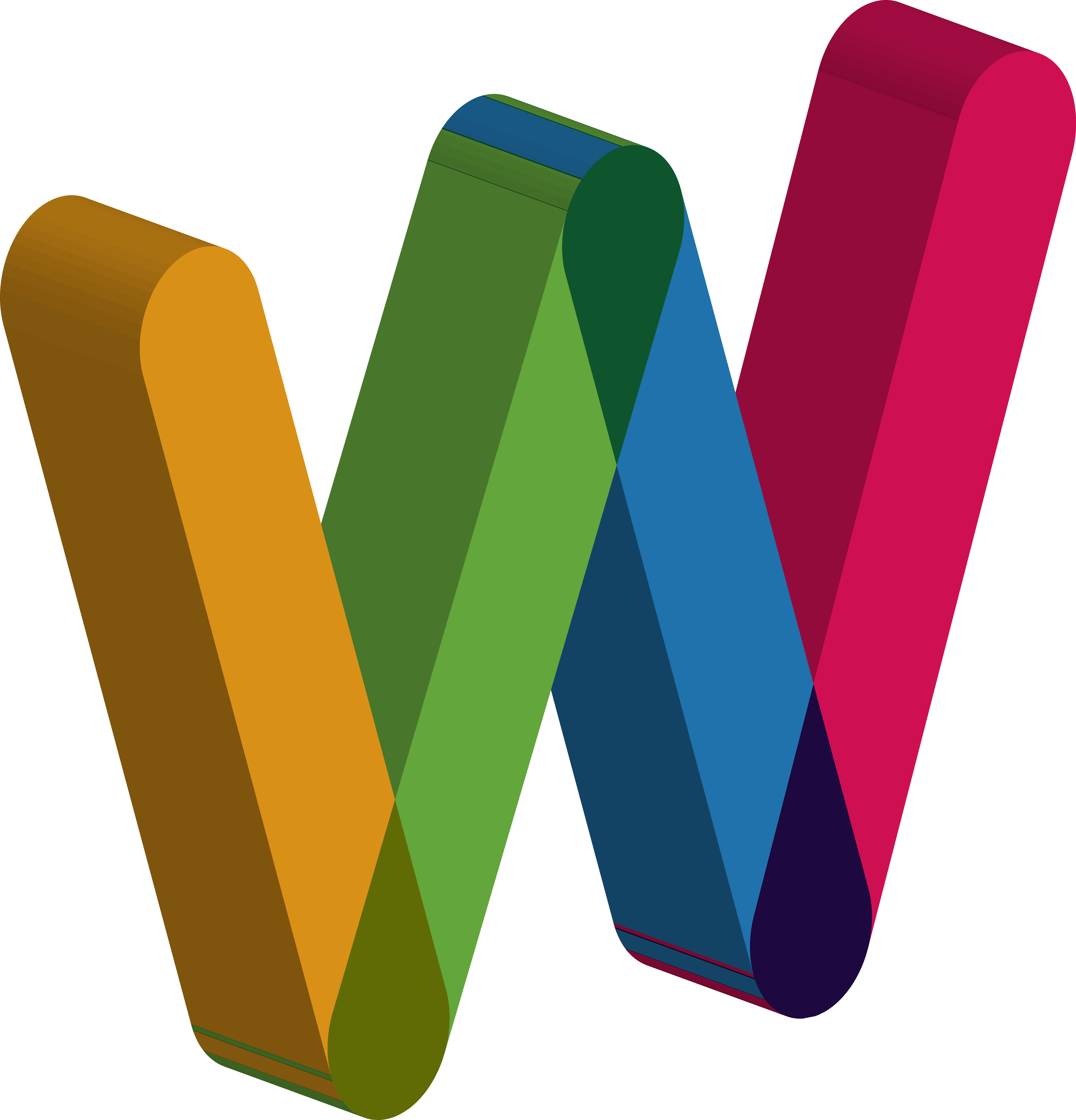 Alphabet letter W, 3d drawing free image download