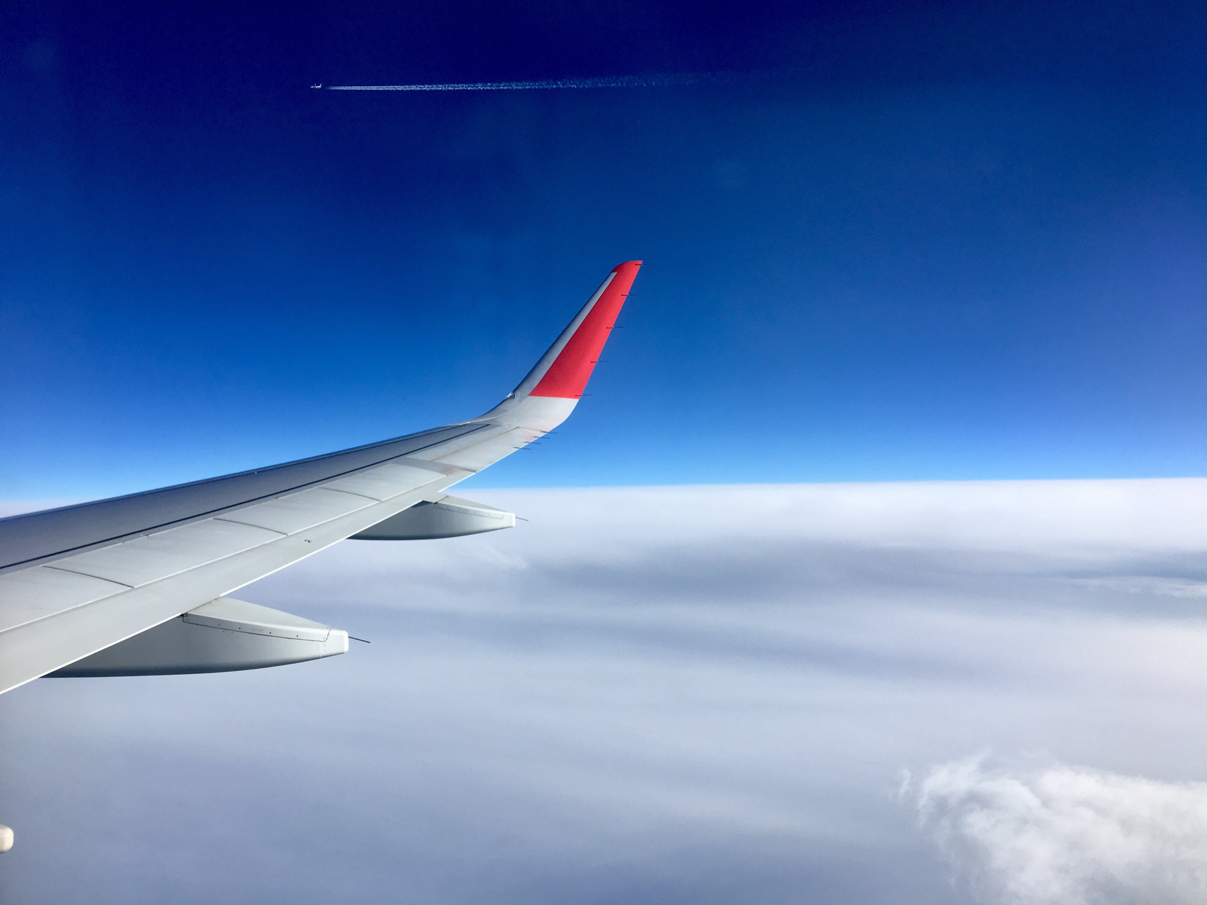Sky Plane Clouds free image download