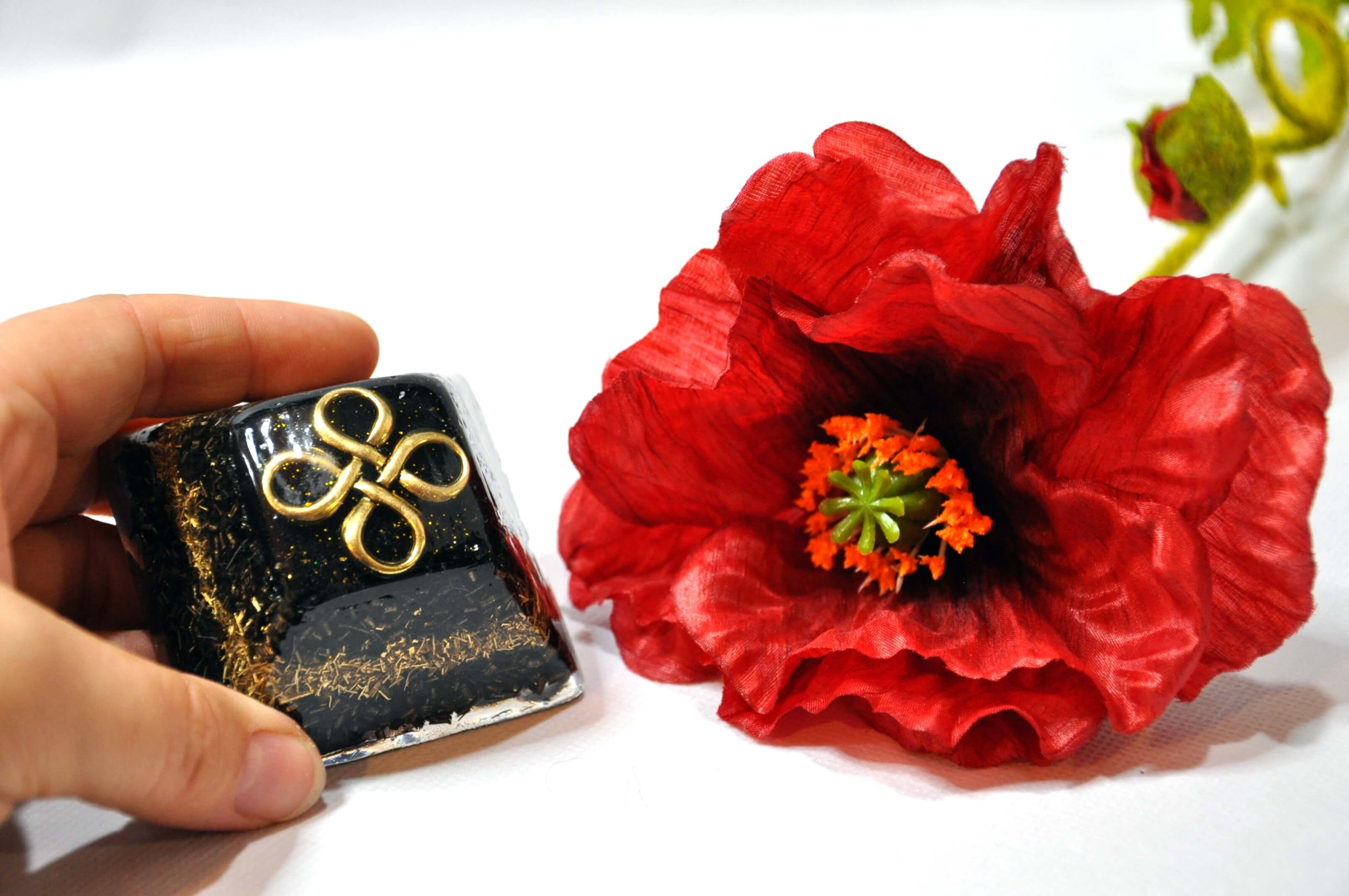 Orgone Pyramid Red Flower free image download
