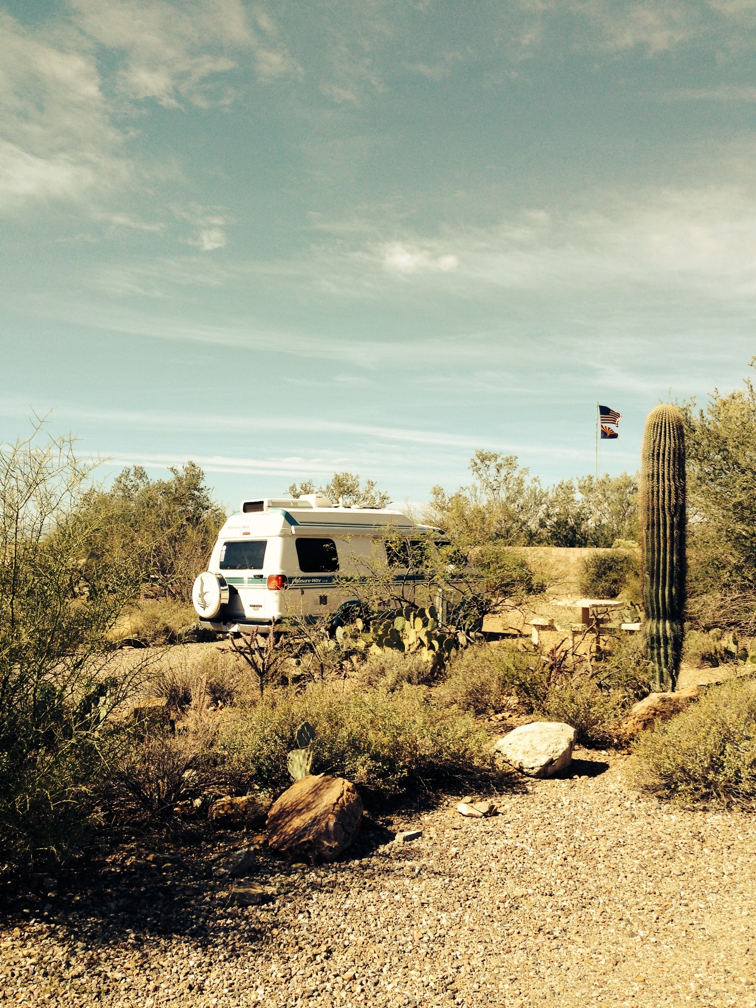 Camping Arizona Desert Camper van free image download