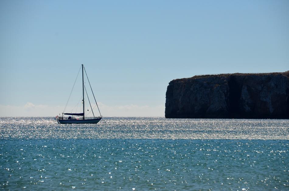 Sailing Boat Cliff View free image download